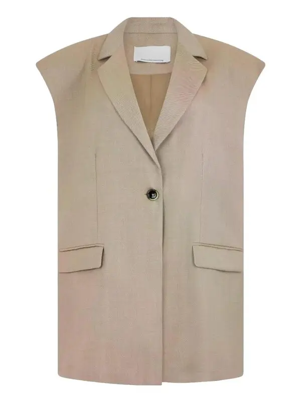 NINE:INTHE:MORNING Pocket Collarless Jacket - Neutrals