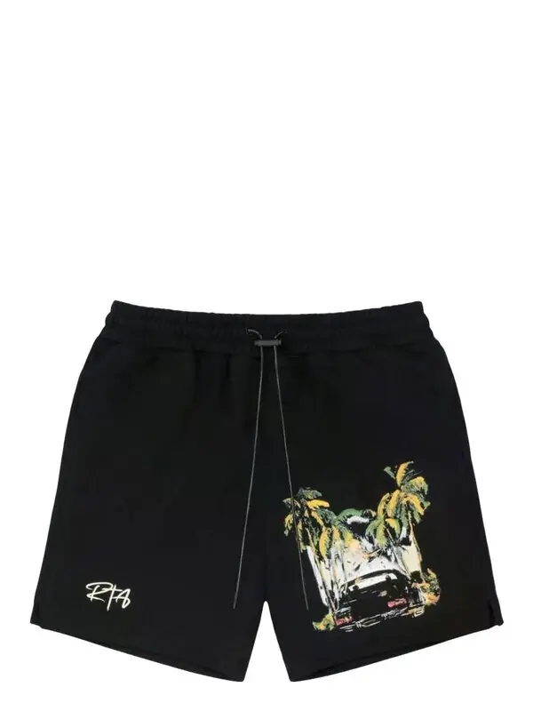 RtA Clyde Printed Shorts - Black