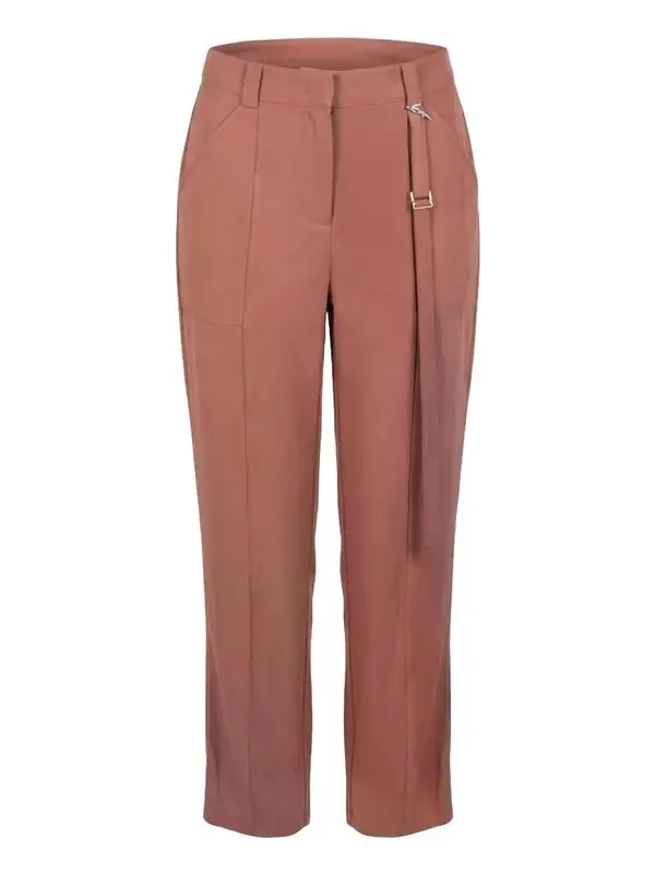 Patrizia Pepe Straight Leg Trousers - Brown