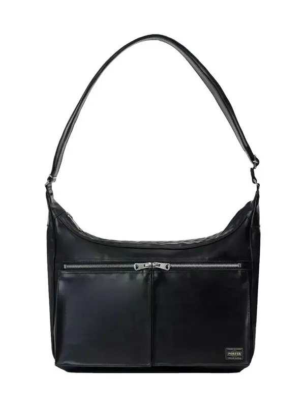PORTER-YOSHIDA & CO Zip Shoulder Bag - Black