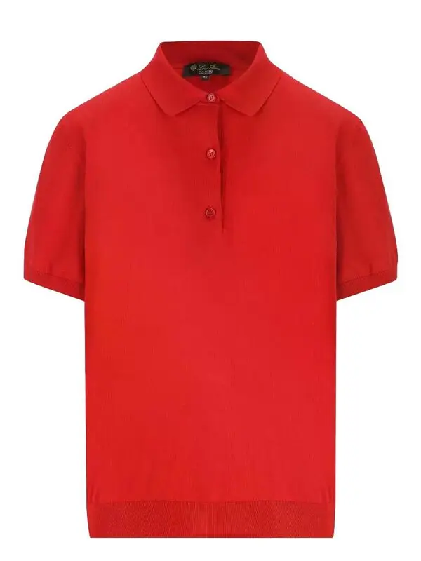 Loro Piana Button Polo Shirt - Red