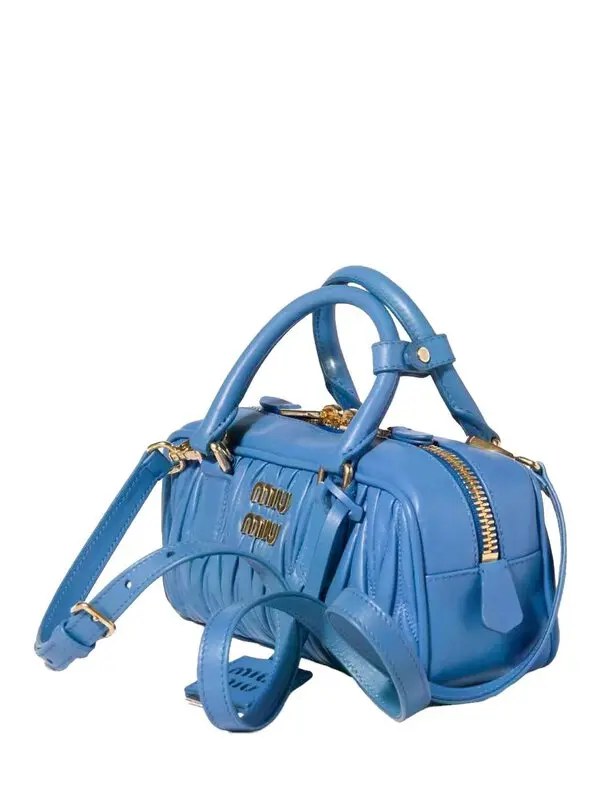 Miu Miu Arcadie Matelassé Nappa-leather Bag - Blue