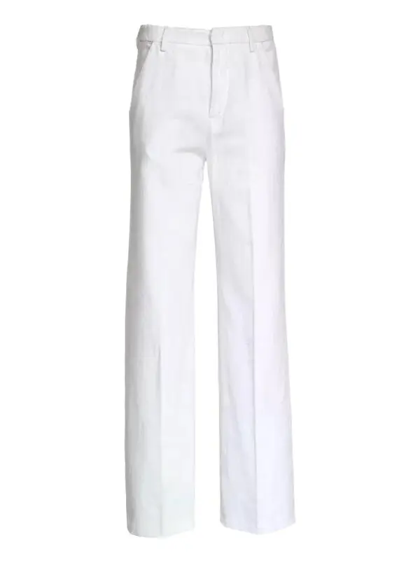 DONDUP Wide Leg Trousers - White