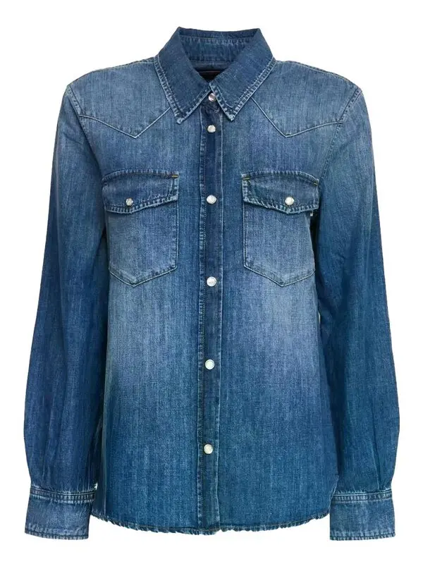 DEPARTMENT 5 Button Chest Pockets Shirt - Blue
