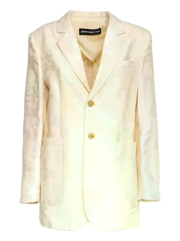 DEPARTMENT 5 Floral Embroidered Blazer - Neutrals