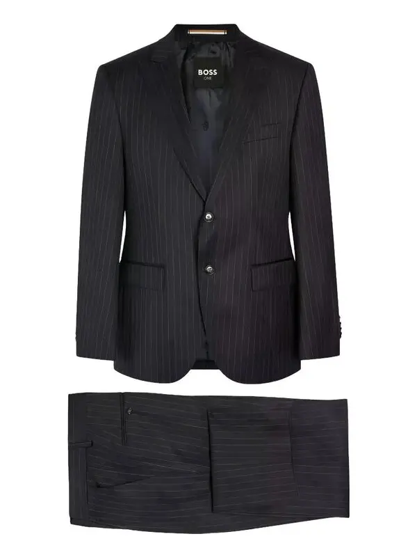 BOSS Pinstripe Single-breasted Suit - Blue