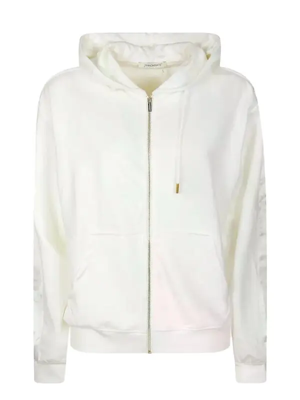 HINNOMINATE Hooded Zip-up Top - Neutrals