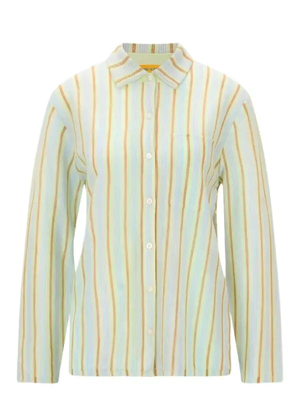 Guest In Residence Striped Long-sleeve Shirt - Blue
