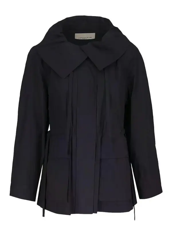 Lafayette 148 New York Travel Collared Oversized Jacket - Black