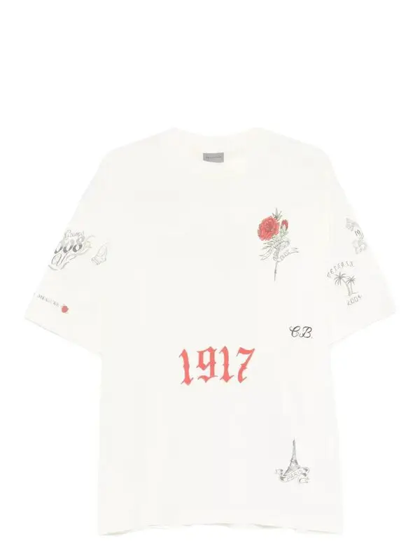 Balenciaga Tattoo T-shirt - Neutrals