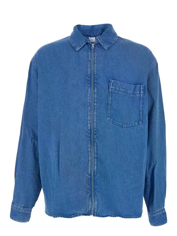 WON HUNDRED Zayne Pocket Zip Shirt - Blue
