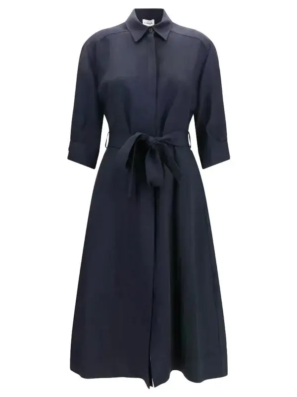 P.a.r.o.s.h Belted Midi Shirt Dress - Blue