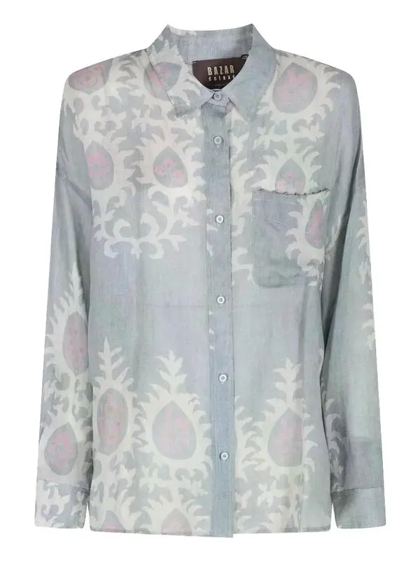 BAZAR DELUXE Patterned Shirt - Blue