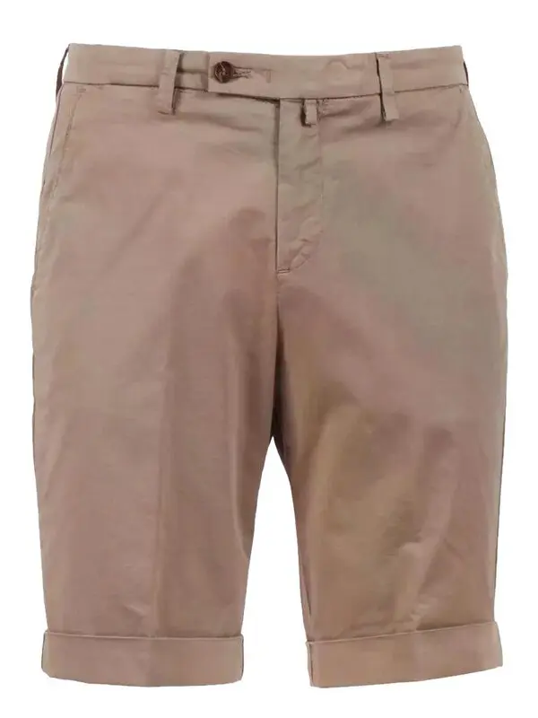 BRIGLIA 1949 Cuffed Bermuda Shorts - Neutrals