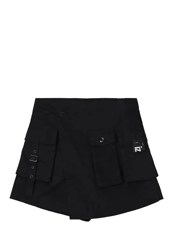 Izzue Logo-patch Shorts - Black