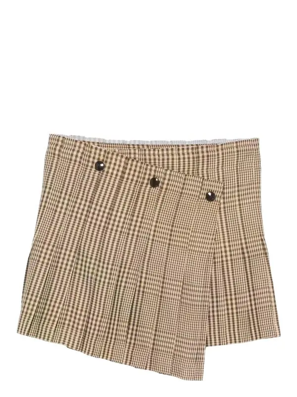 SEMICOUTURE Alicia Pleated Mini Skirt - Neutrals