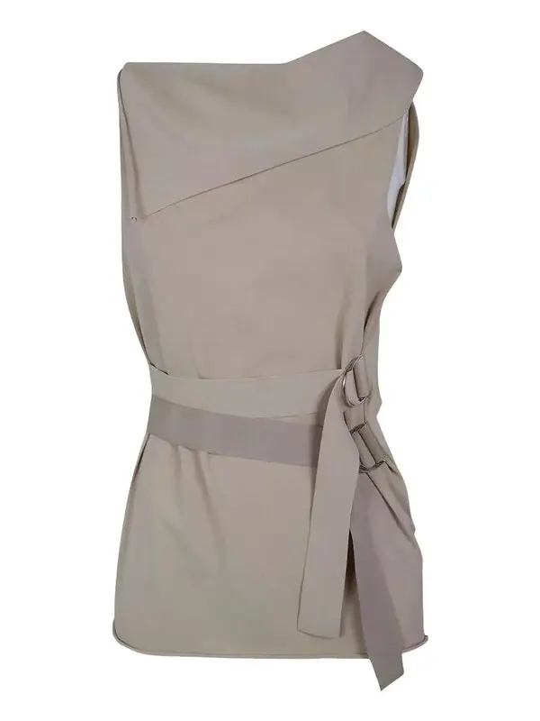PIERANTONIOGASPARI Draped Belted Top - Neutrals