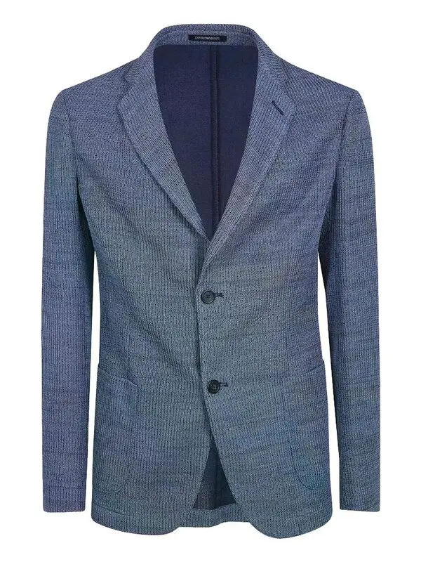 Emporio Armani Single-breasted Blazer - Blue