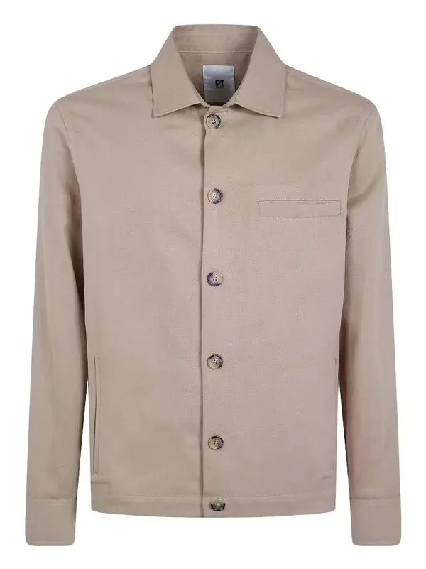 PT TORINO Chest-pocket Shirt Jacket - Neutrals