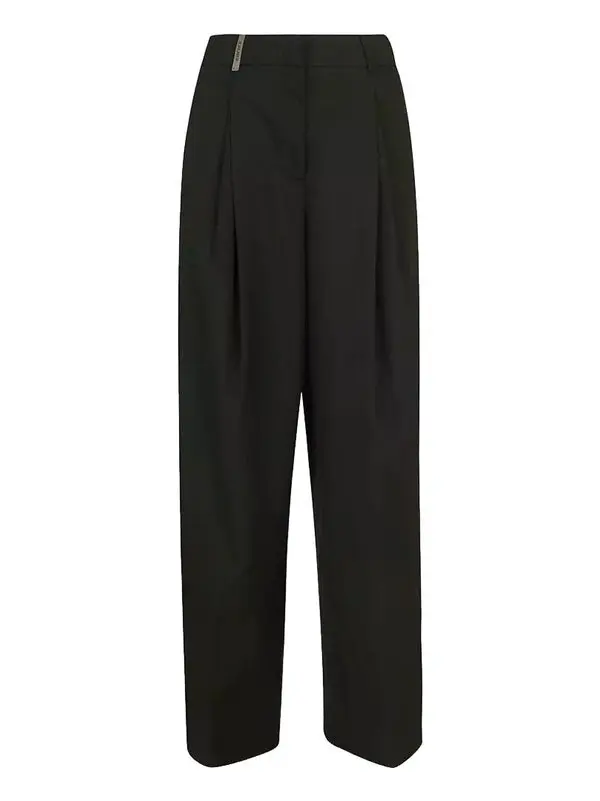 Peserico Pleated Tailored Trousers - Black