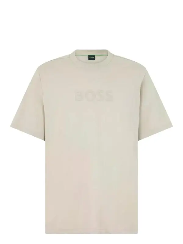 BOSS Logo-emed T-shirt - Neutrals