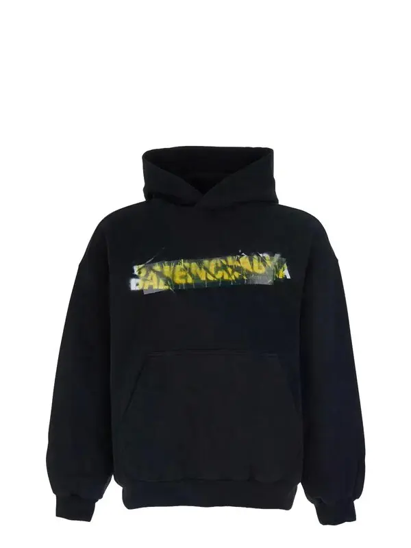 Balenciaga Logo-print Hoodie - Black