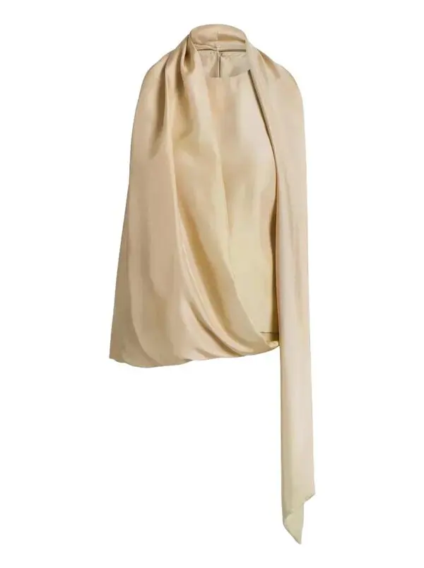 Alberta Ferretti Draped Sleeveless Top - Neutrals