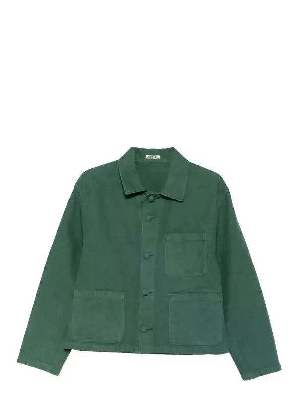 Auralee Patch-pocket Cotton Jacket - Green