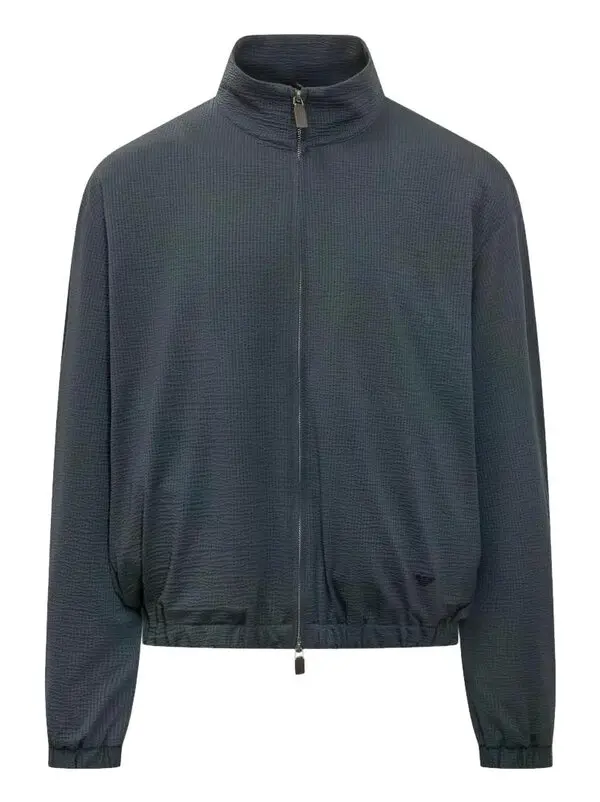 Emporio Armani Zip Bomber Jacket - Blue