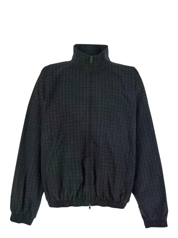 Balenciaga Tartan Embroidered Jacket - Green