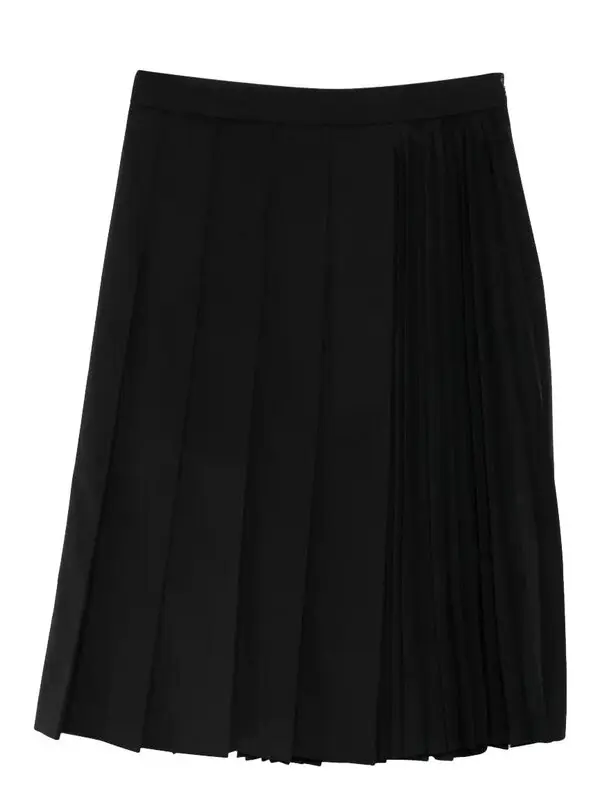 JUUN.J Pleated Midi Skirt - Black