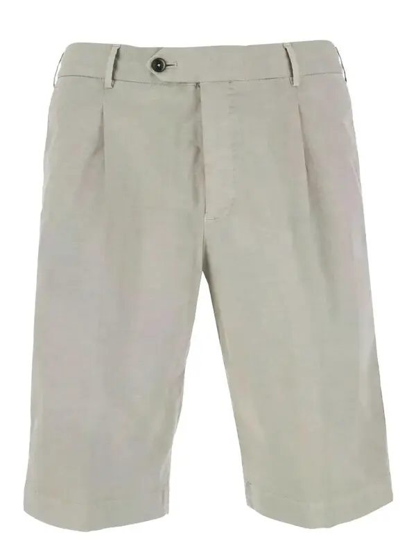 PT TORINO Pleated Bermuda Shorts - Neutrals