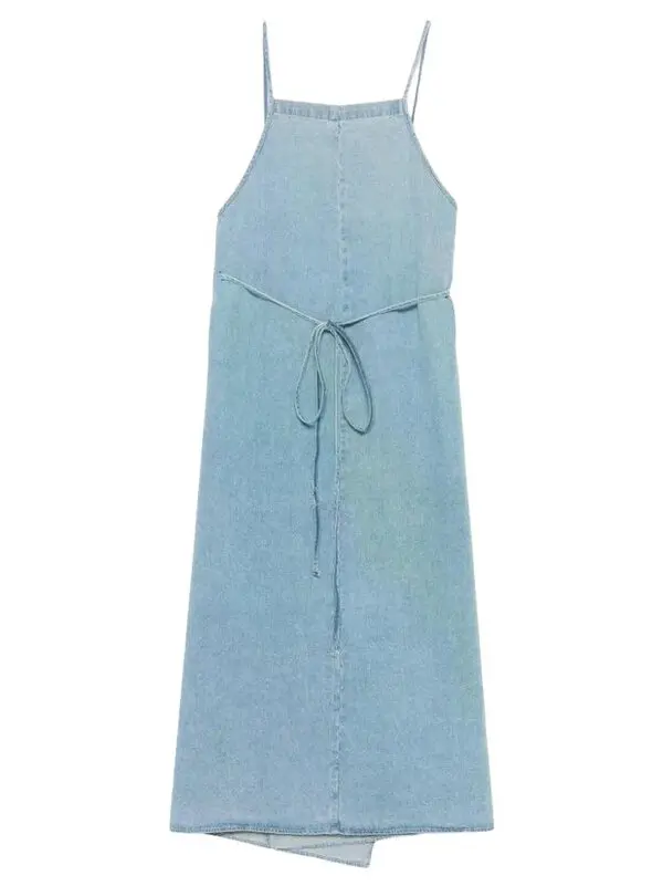 BASERANGE Yumi Apron Midi Dress - Blue
