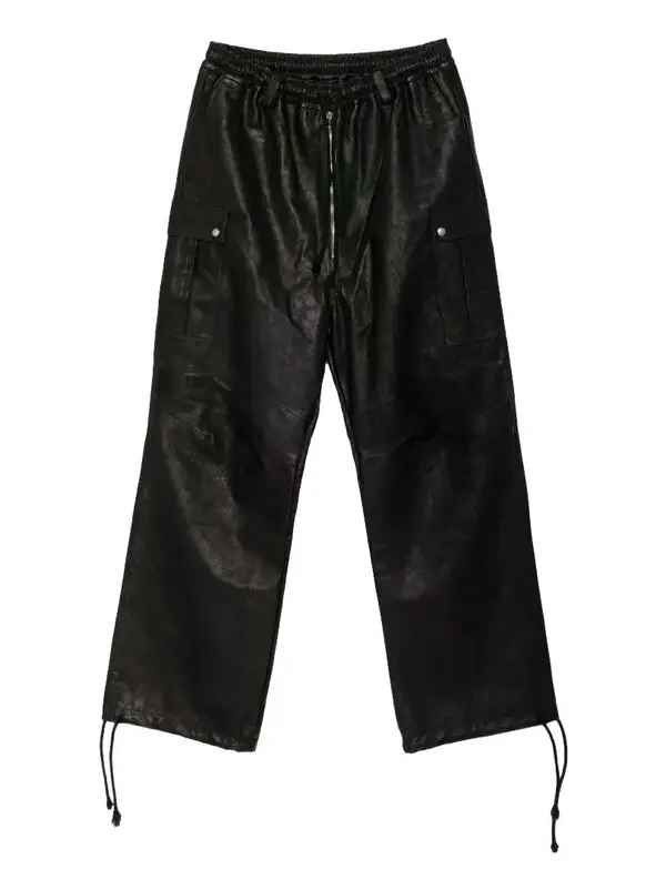 A DICIANNOVEVENTITRE Leather Trousers - Black