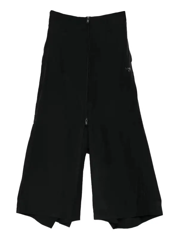Y3 Zip-fastening Palazzo Pants - Black