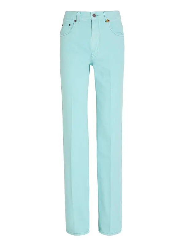 Chloé High-rise Straight-leg Jeans - Turquoise
