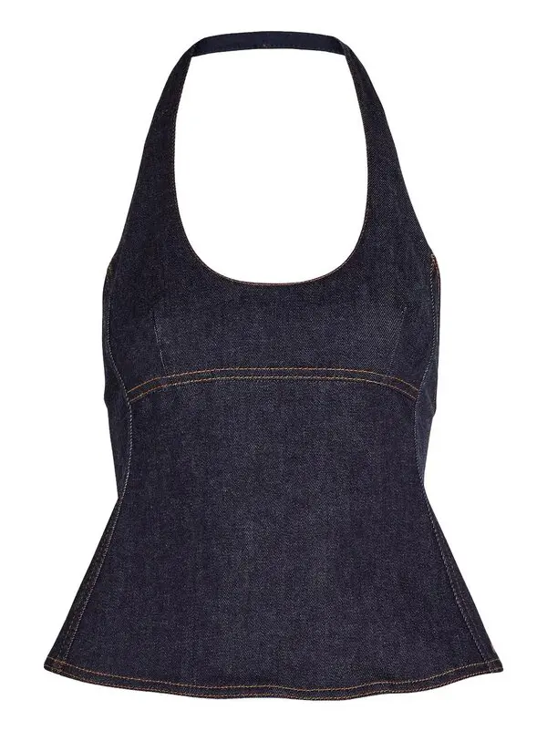 Jacquemus Le Haut De-nîmes Lavoir Denim Top - Navy