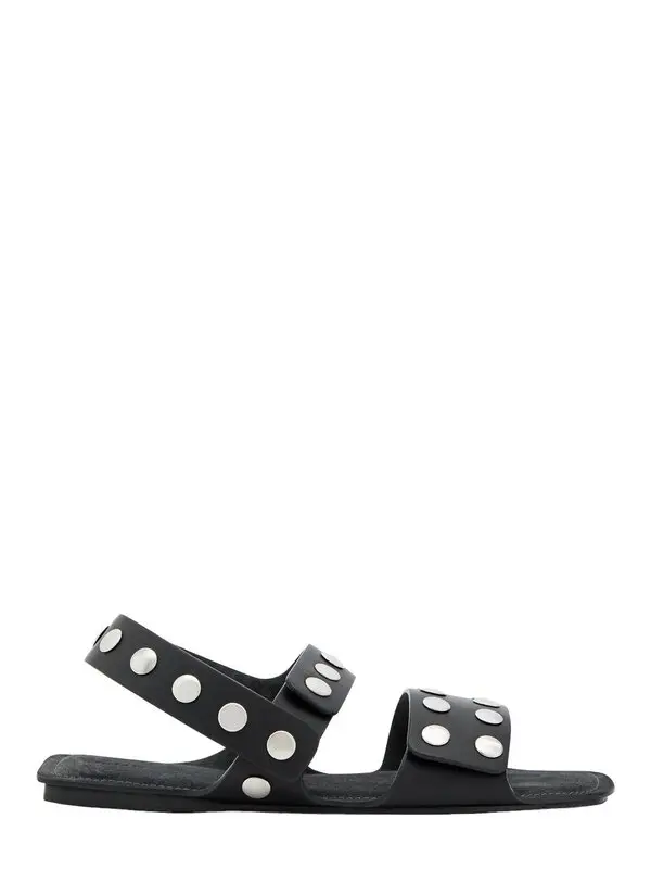 Khaite Boden Studded Leather Sandals - Black