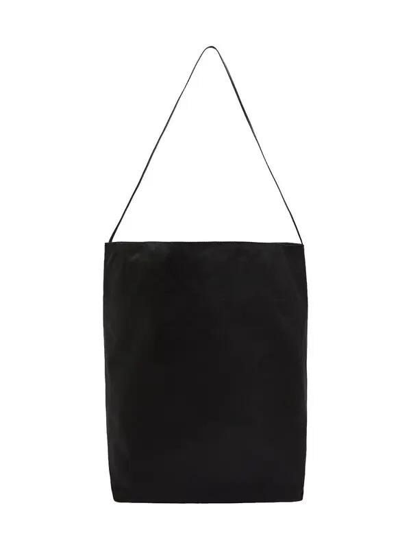 VALESQUE Satin Bucket Bag - Black