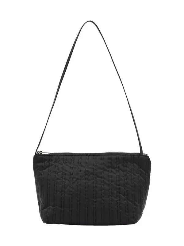 VALESQUE Quilted Nylon Shoulder Bag - Black