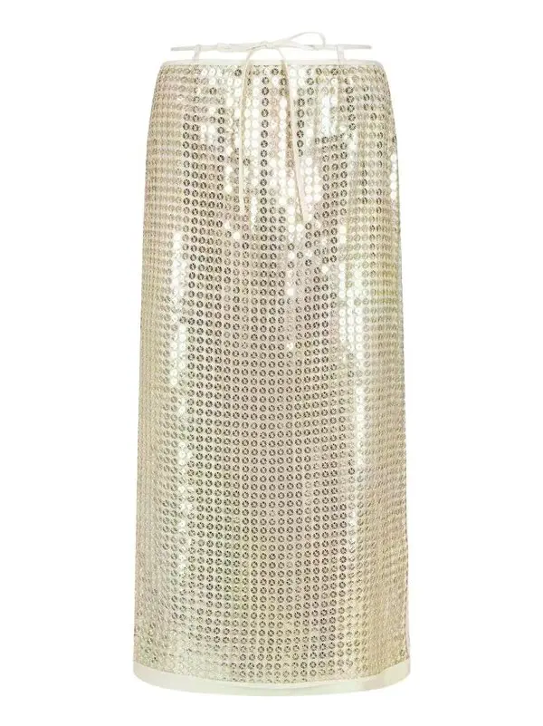 ISABELLE BLANCHE Sequined Skirt - Gold