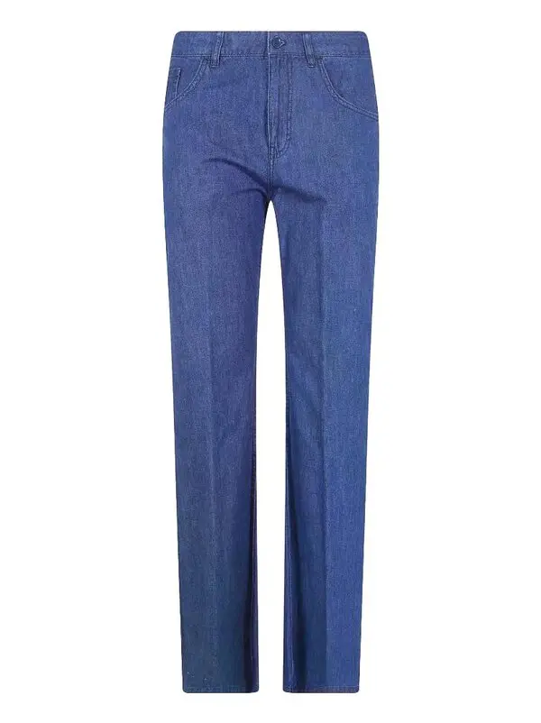 Aspesi Cotton Denim Trousers - Blue