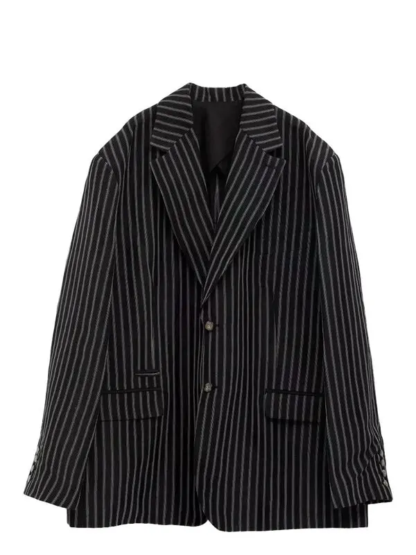 WILLY CHAVARRIA Chilango Striped Blazer - Black