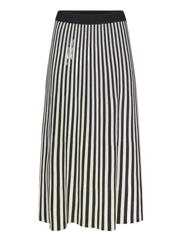 SIMONMILLER Clancy Striped Midi Skirt - Black