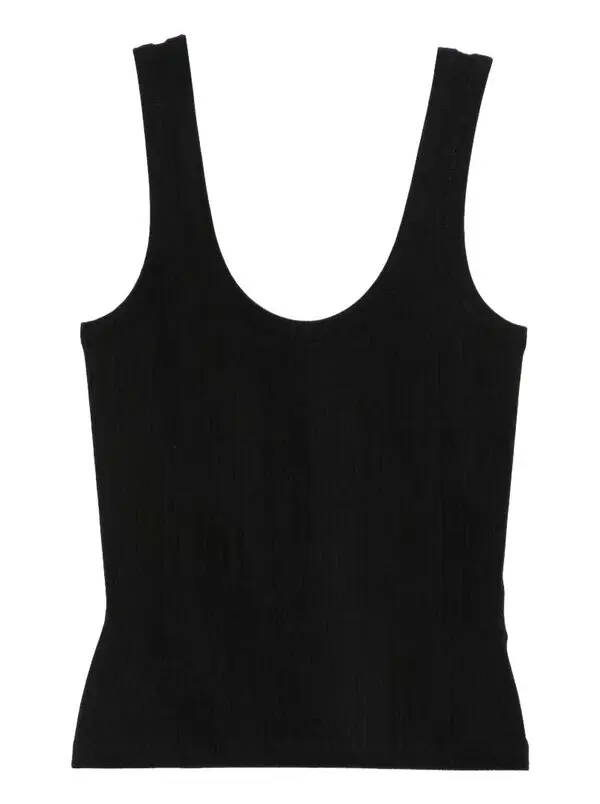 TELA Ribbed-knit Tank Top - Black