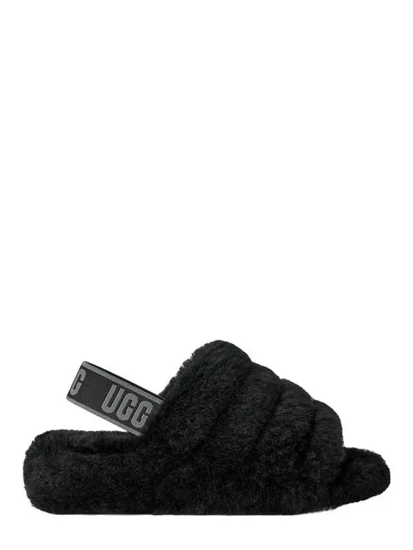 UGG Fluff Yeah Slide Slipper - Black/dark Shadow
