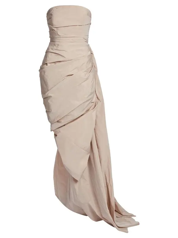 Elie Saab Taffeta Maxi Dress - Neutral