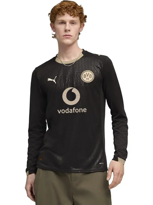 PUMA Borussia Dortmund Special Edition Long Sleeve Soccer Jersey - Black