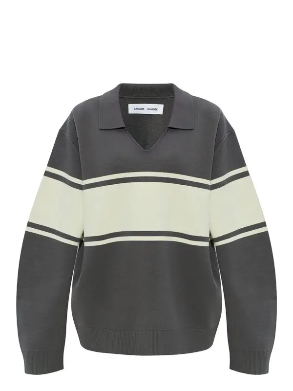 SAMSØE SAMSØE Saanne Polo Sweater - Grey