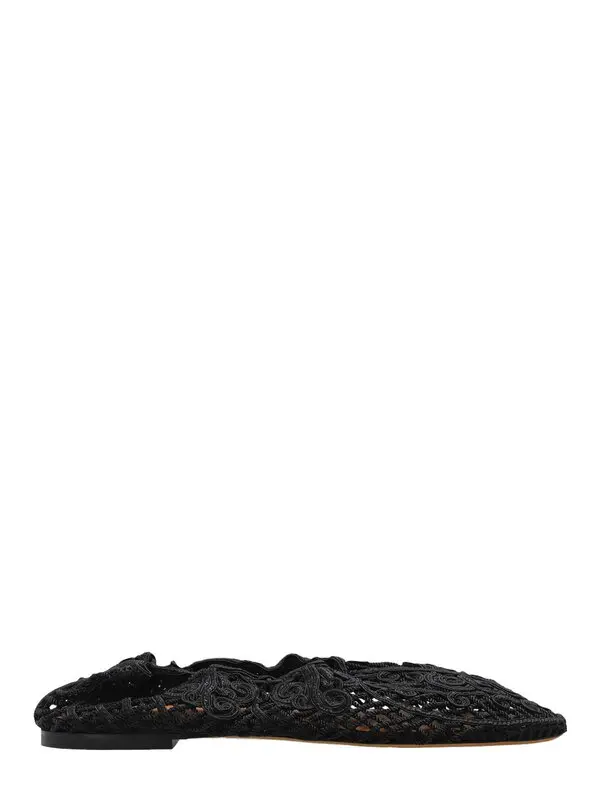 ODISSI Crocheted Ballet Flats - Black